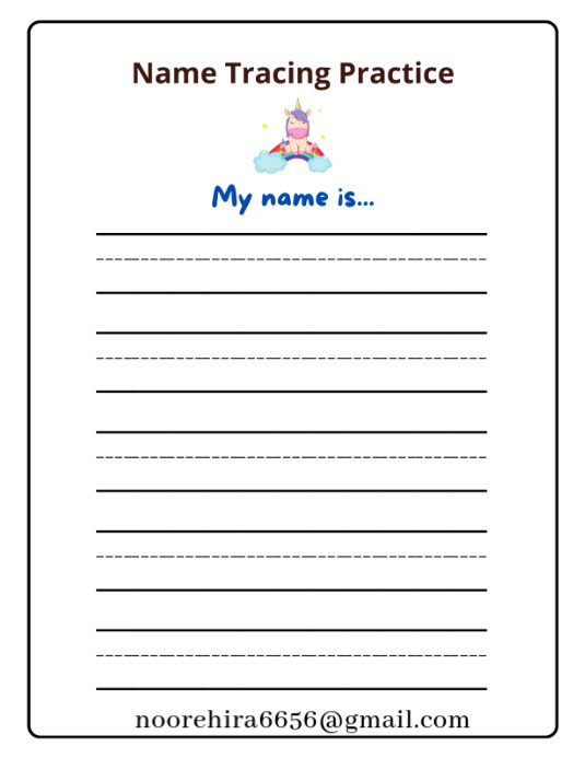 Copy of White Professional Name Tracing Worksheets Flyer (us Letter ...