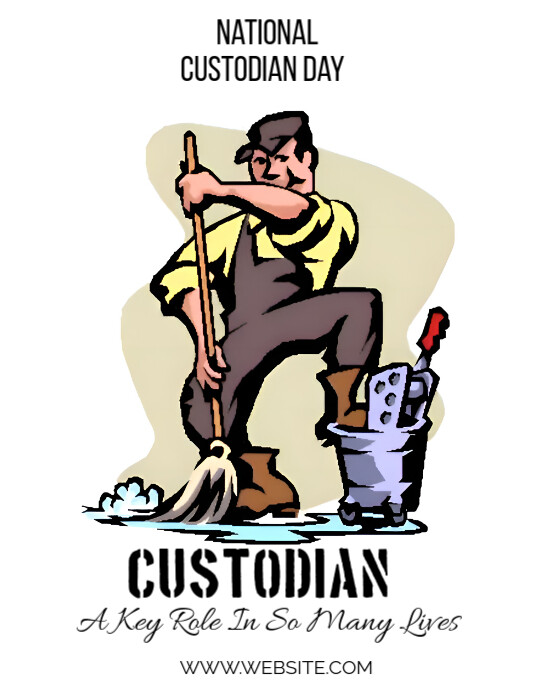 Copy of White Professional National Custodian Day Flyer (us Letter ...
