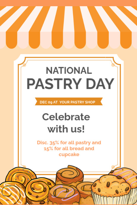Copy of White Professional National Pastry Day Poster | PosterMyWall