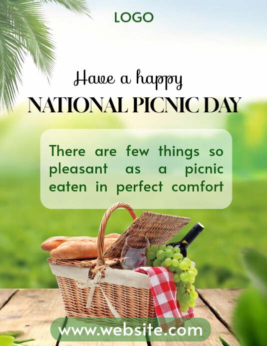 White Professional National Picnic Day Flyer (us Letter) Template ...