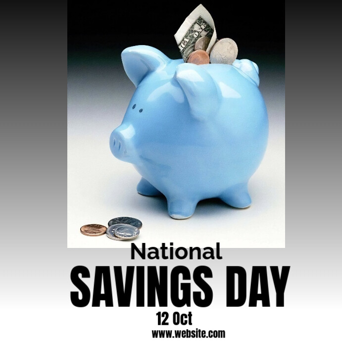 Plantilla de White Professional National Savings Day Instagram Post ...