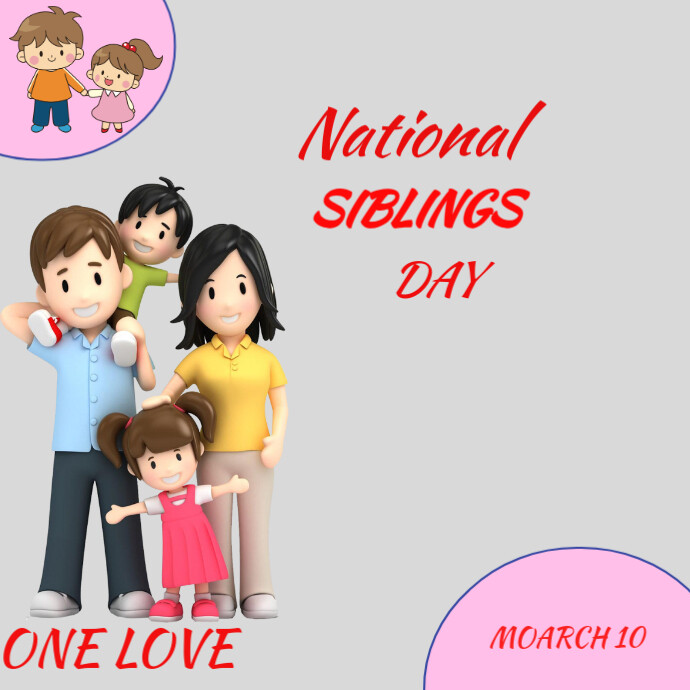 Copy of White Professional National Siblings Logo | PosterMyWall