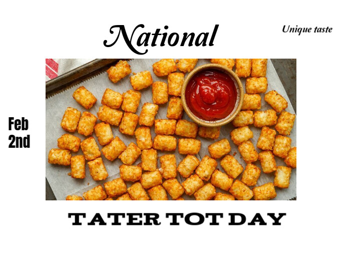 White Professional National Tater Tot Day Flyer (us Letter) Template ...