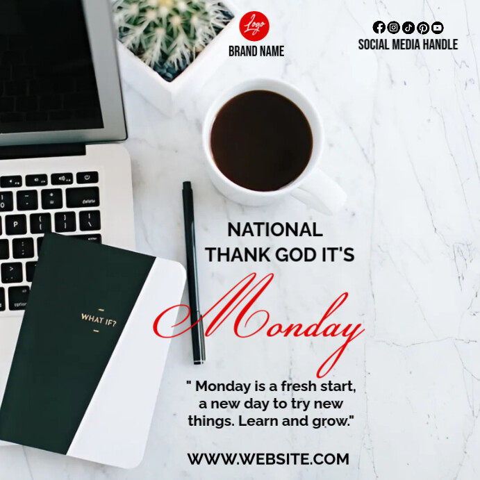 Copy of White Professional National Thank God It's Monday Instagram ...