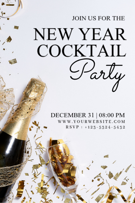 White Professional New Year Poster Template | PosterMyWall