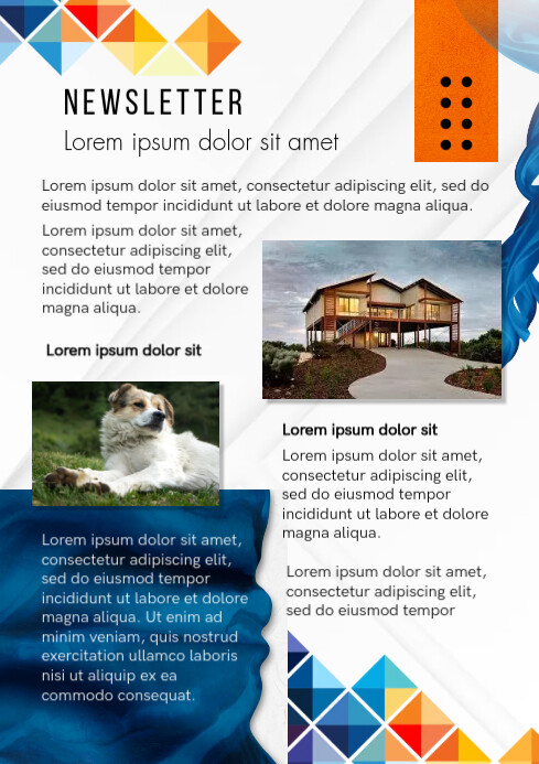 Copy of White Professional Newsletter Template A4 | PosterMyWall