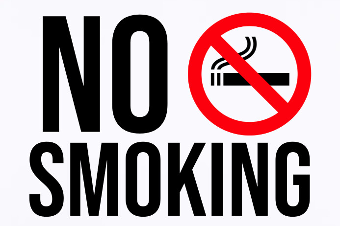 White Professional No Smoking Area Template | PosterMyWall