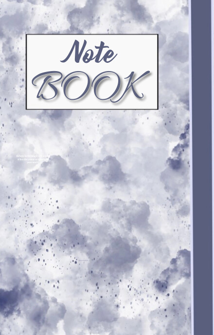 White Professional Note Book Wattpad Cover Template | PosterMyWall