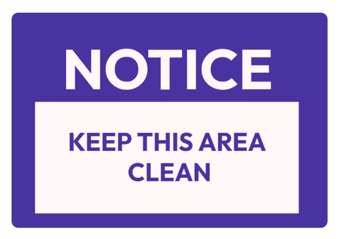 White Professional Notice Sign A4 Template | PosterMyWall