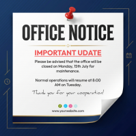 White Notice Square Template | PosterMyWall