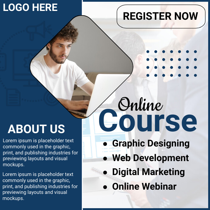 Copy of White Professional Online Course Instagram Po | PosterMyWall