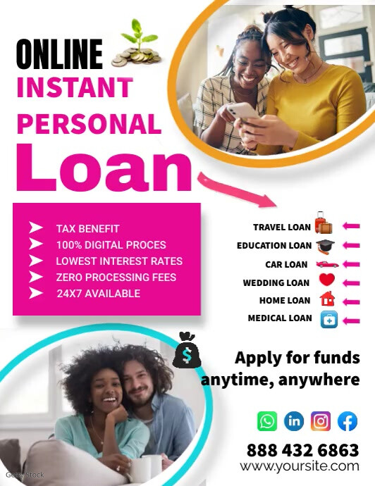 Copy of White Professional Online Loan Flyer (us Lett | PosterMyWall