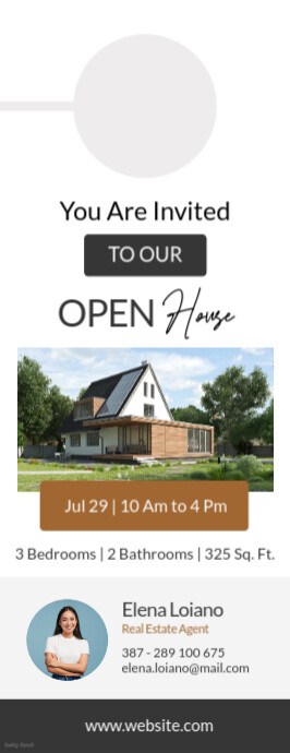 White Professional Open House Black And White And Kaki Real Estate ...