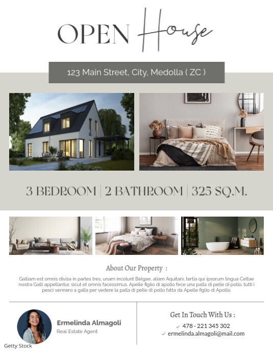 Copy of White Professional Open House Just Listed Real Estate Flyer ...
