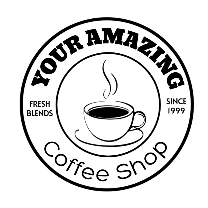 Professional unique coffee shop logo design template | PosterMyWall