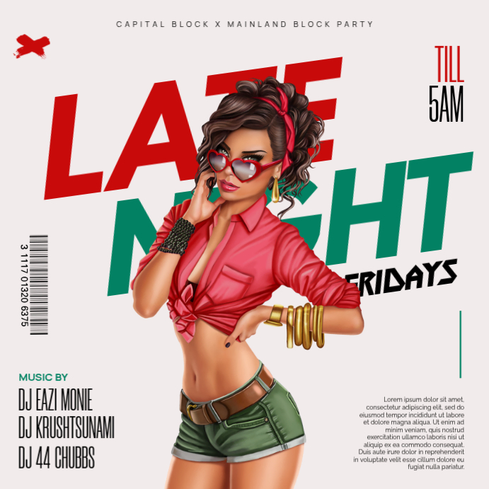 White Professional Party And Night Club Instagram Post Template ...