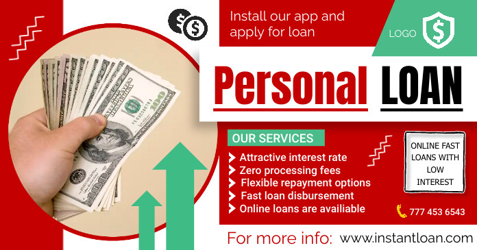 Copy of White Professional Personal Loan Facebook Sh | PosterMyWall