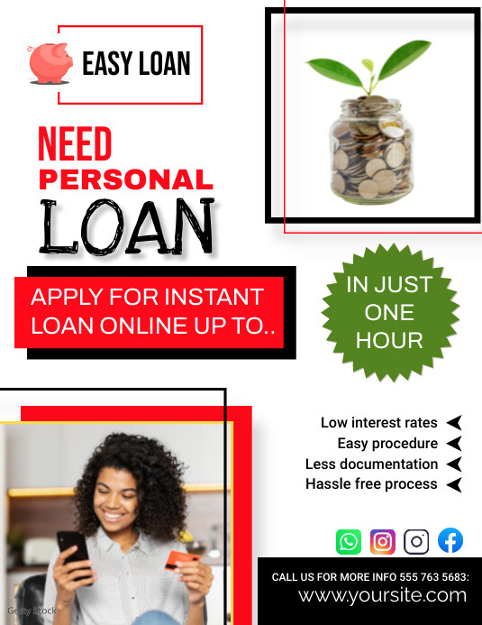 Copy of White Professional Personal Loan Flyer (us Le | PosterMyWall