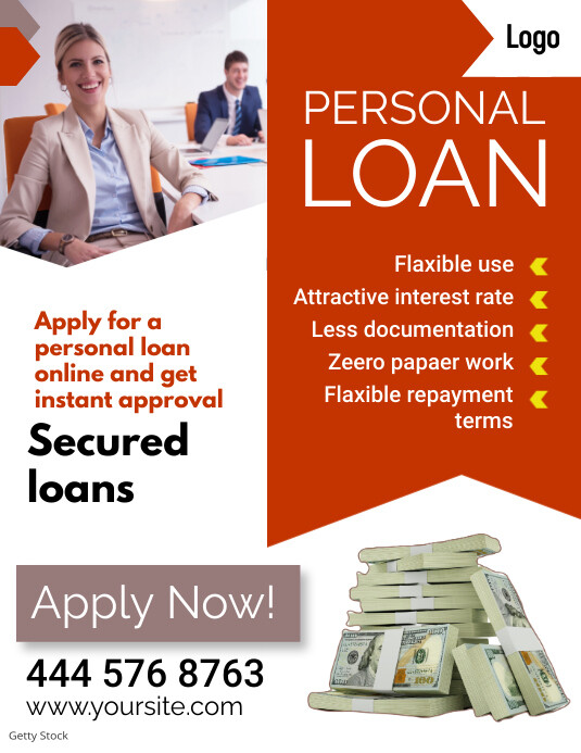 Copy of White Professional Personal Loan Flyer (us Le | PosterMyWall
