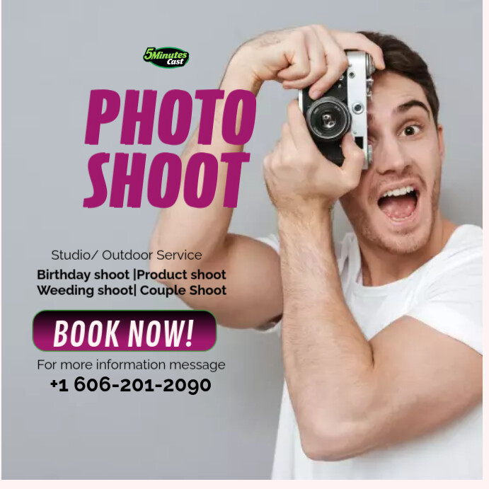 White Professional Photo Shoot Instagram Post Template | PosterMyWall