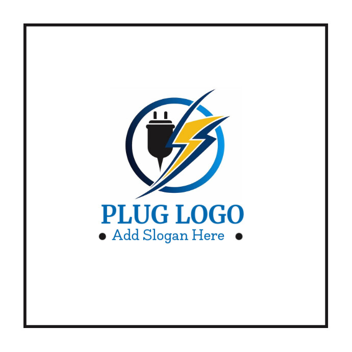White Professional Plug Logo, Plug Logo, Plug Logo Design, Plug Logo ...