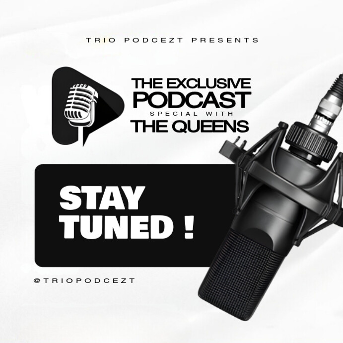 White Professional Podcast Promo Instagram Post Template | PosterMyWall