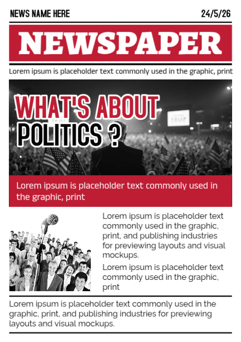 Plantilla de White Professional Politics A5 | PosterMyWall