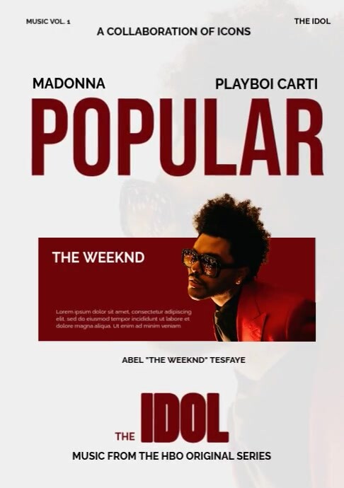 Copy of White Professional Popular Concert The Weeknd A3 | PosterMyWall