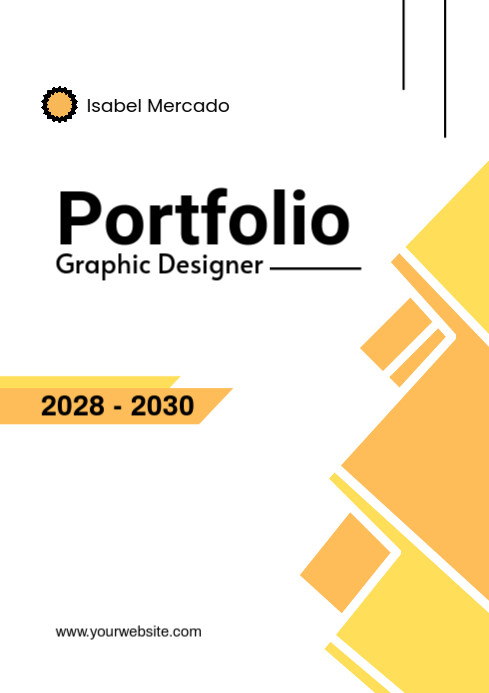 White Professional Portfolio A4 เทมเพลต | PosterMyWall