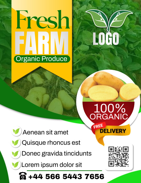 Copy of White Professional Potatoes Farming Flyer (u | PosterMyWall