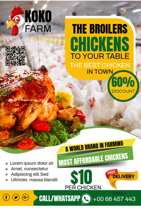 Modèle White Professional Poultry Poster | PosterMyWall