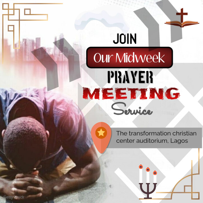 White Professional Prayer Design Flyer Instagram Post Template ...