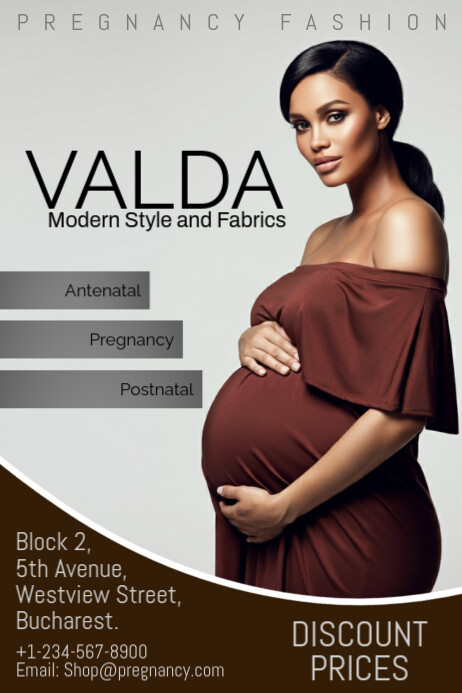 White Professional Pregnancy Fashion Poster Template | PosterMyWall