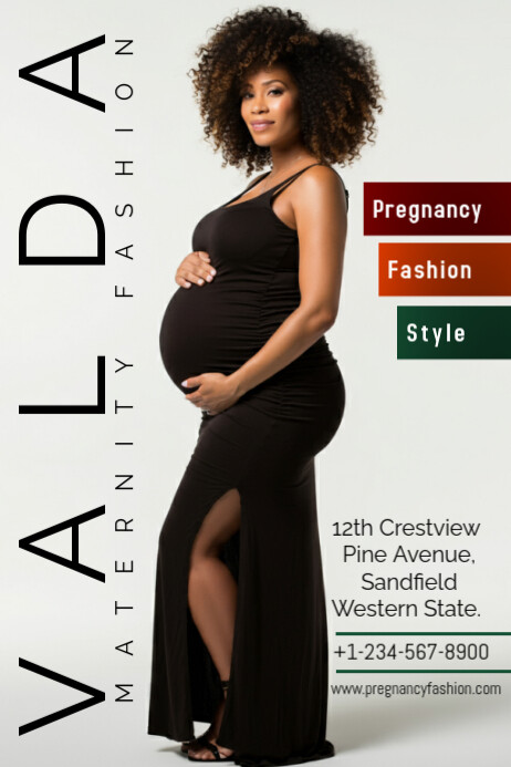 Copy of White Professional Pregnancy Fashion Poster | PosterMyWall