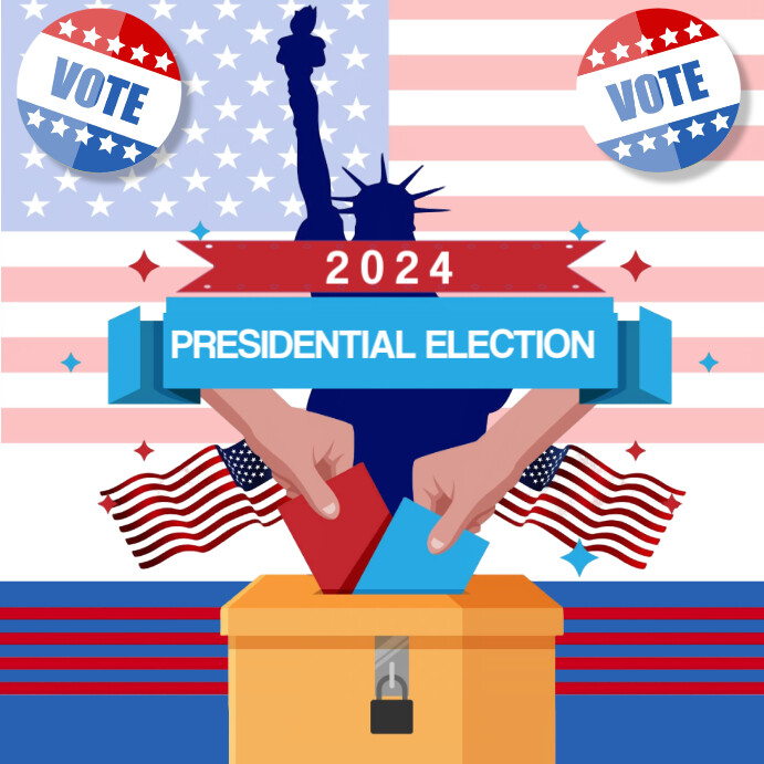 White Professional Presidential Election 2024 Instagram Post Template ...