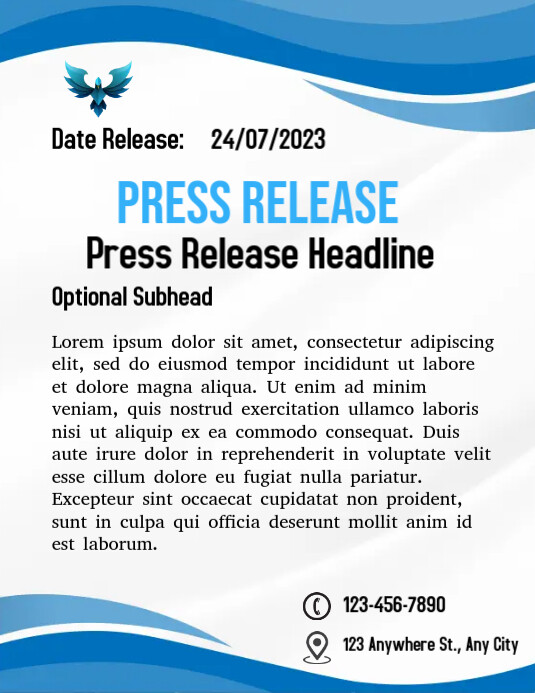Copy of White Professional Press Conference Templates Flyer (us Letter ...