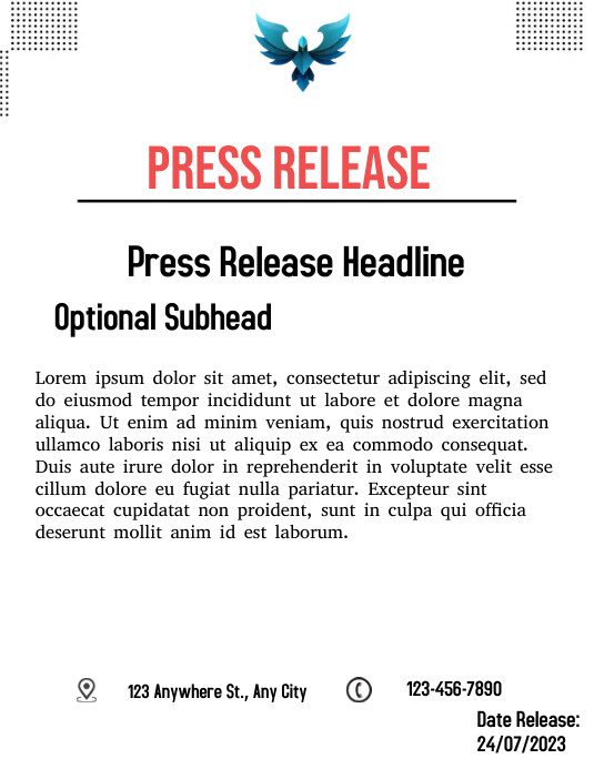 White Professional Press Release Flyer (us L Template | PosterMyWall