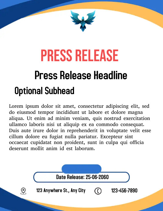 White Professional Press Release Idea Flyer ( Template | PosterMyWall