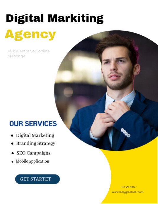White Professional Pro Flyer (us Letter) Template | PosterMyWall