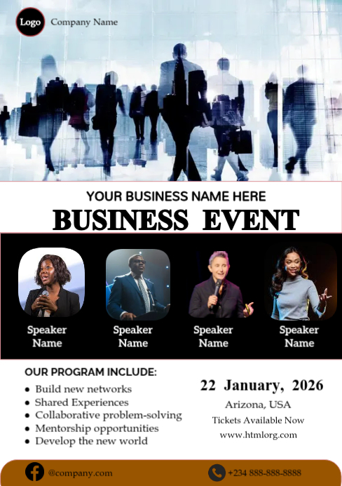 White Professional Professional Business Meeting Flyer – Minimal Style ...