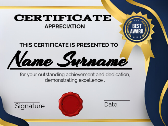 White Professional Professional Certificate Presentation Template ...