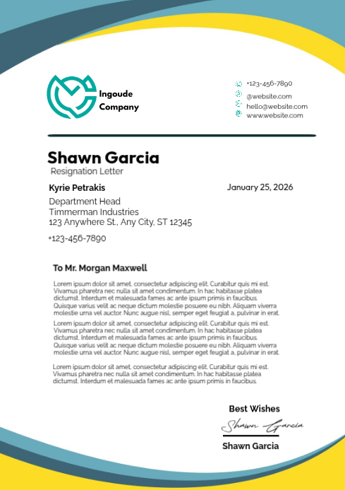 Plantilla de White Professional Professional Document A4 | PosterMyWall