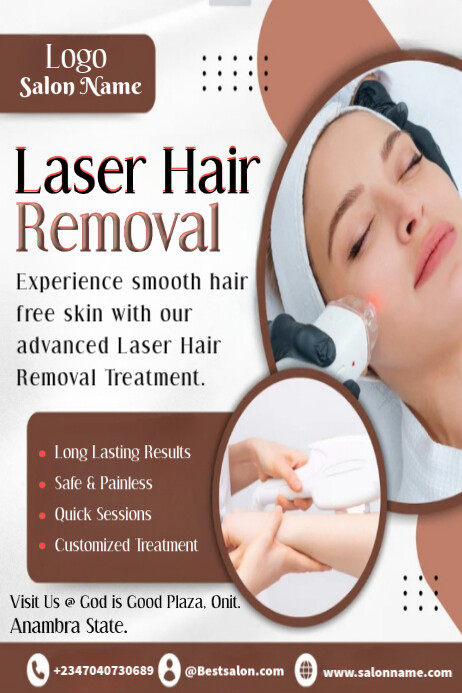 Copy of White Professional Professional Laser Hair Removal Flyer Poster ...