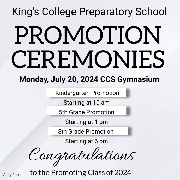 Copy of White Professional Promotion Ceremonies Inst | PosterMyWall