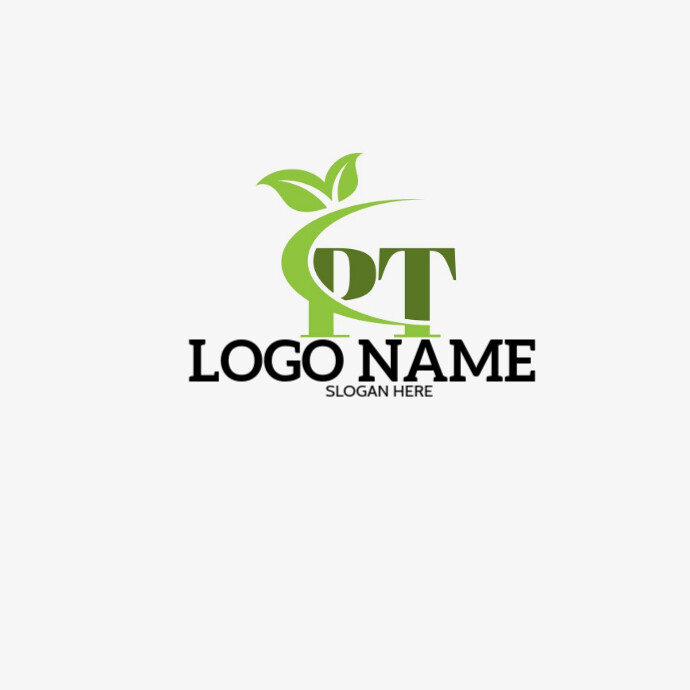 White Professional Pt Letter Logo Template | PosterMyWall