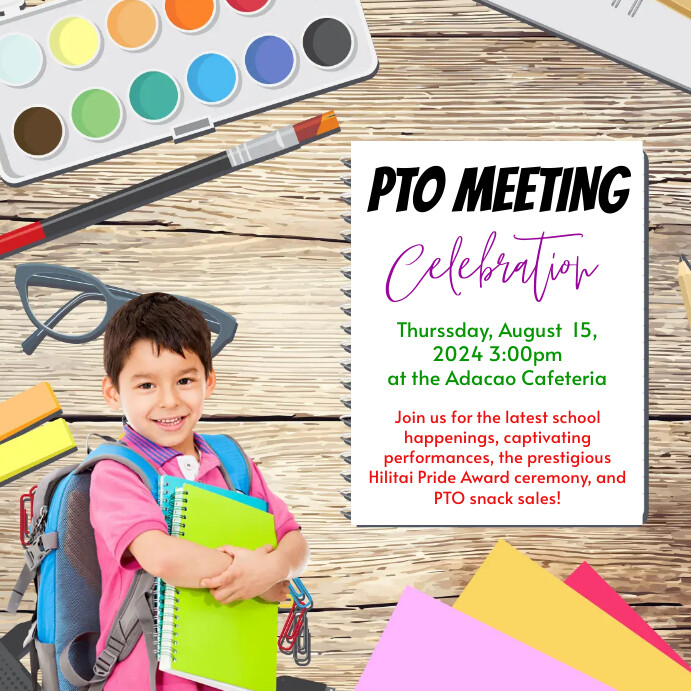 White Professional Pto Meeting Flyers Instagr Template | PosterMyWall