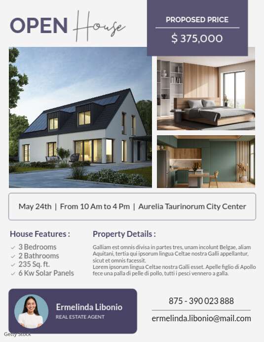 Copy of White Professional Purple And White Modern Minimal Open House ...