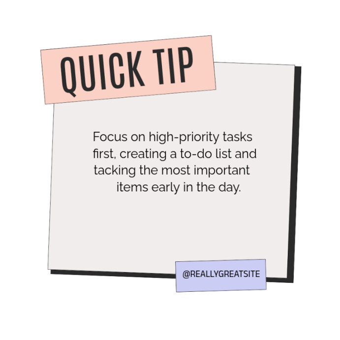 White Professional Quick Tip Instagram Post Template | PosterMyWall
