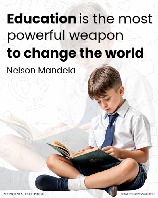 White Professional Quote About Education Instagram Portrait Template ...