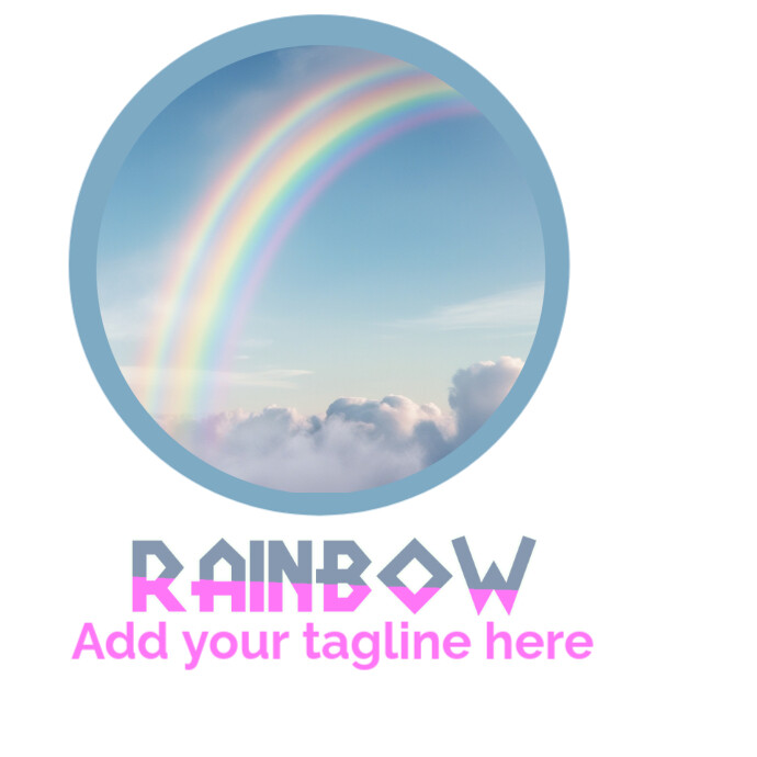 White Professional Rainbow Logo Template | PosterMyWall